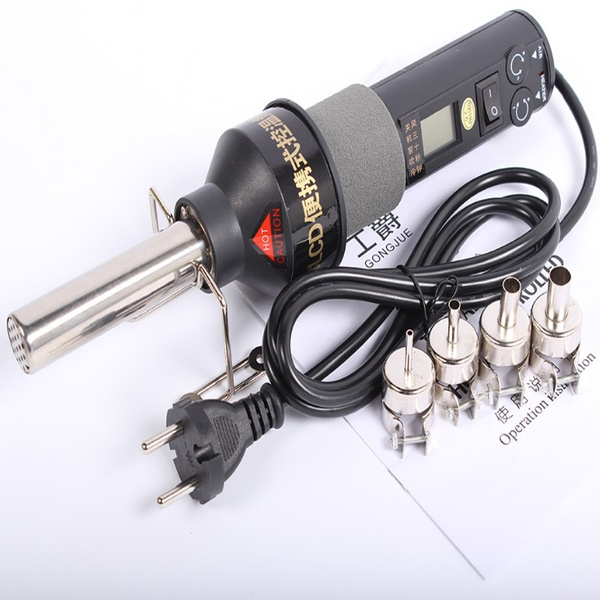 220V 450W 450 Degree LCD Adjustable Electronic Heat Hot Air Gun ...