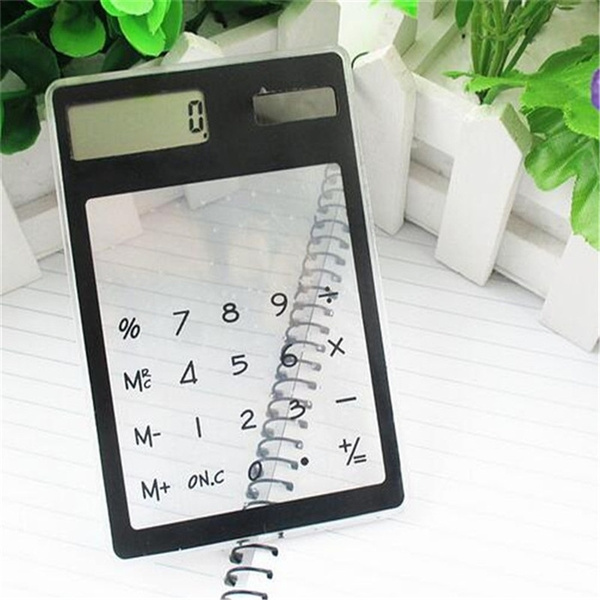 High Quality Transparent Touch Screen LCD Calculator Mini Ultra-thin ...