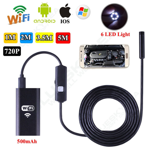 3.5m/11.48ft Long WiFi Endoscope Waterproof Wireless Borescope Micro ...