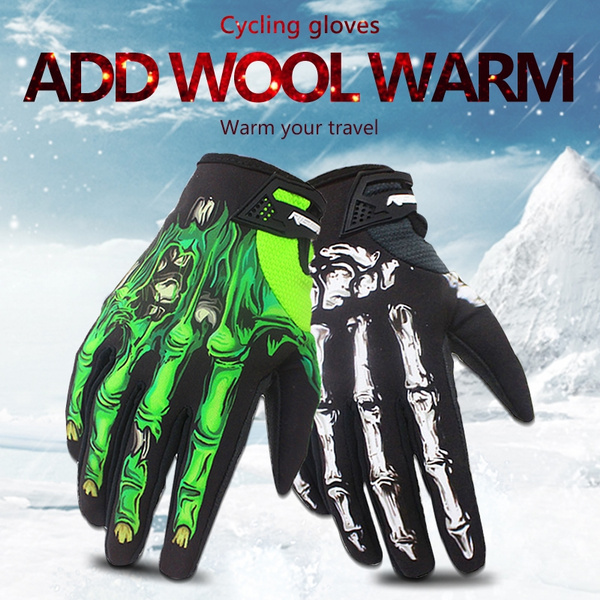 RIGWARL Winter&autumn Skeleton Bones Gloves Windproof Waterproof Touch ...
