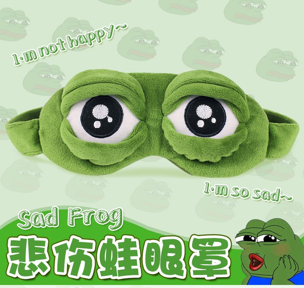 Pepe the frog Sad frog 3D Eye Mask Cover Sleeping funny eyepatch Rest ...