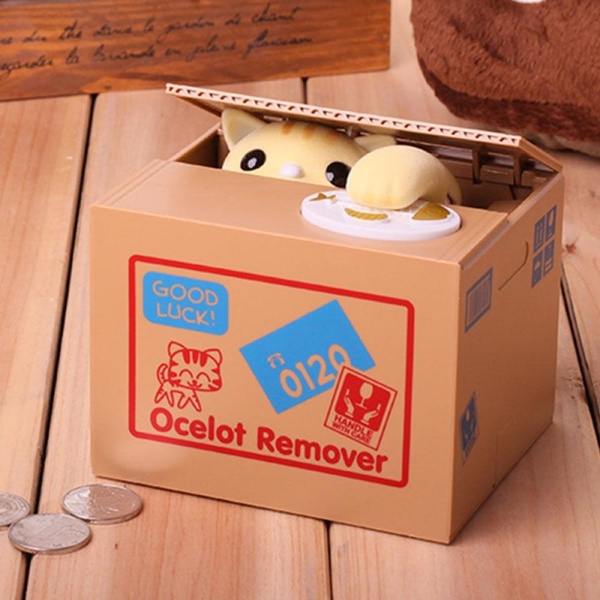 Gift Lovely Kitty Cat Chatora Toy Saving Box Automated Piggy Bank | Wish