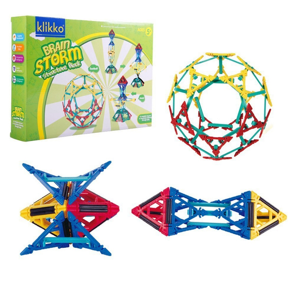 Klikko Vehicles: Educational Structure Block Toy (132 Pieces) with Activities To Learn Math ...