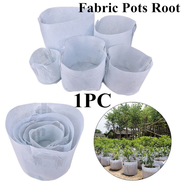 Round Fabric Pots Root Container Plant Pouch Grow Bag Container ...