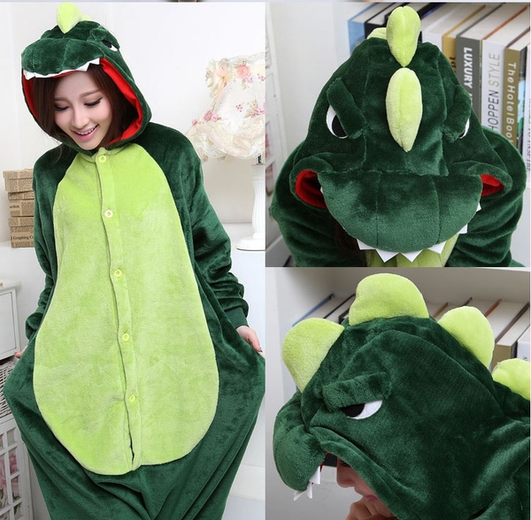 Animal Costume Cosplay Adult All in One Pyjamas Animal Dinosaur Pajamas ...