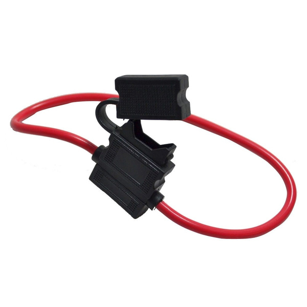 Car ATC Fuse Holder Box IN-LINE AWG Wire Copper Socket 12V 30A 16 Gauge ...