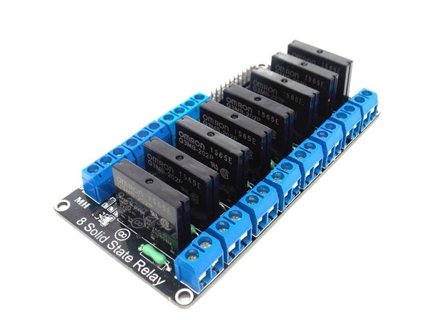 8 Channel 5V DC Relay Module Solid State Low Level OMRON SSR AVR DSP ...