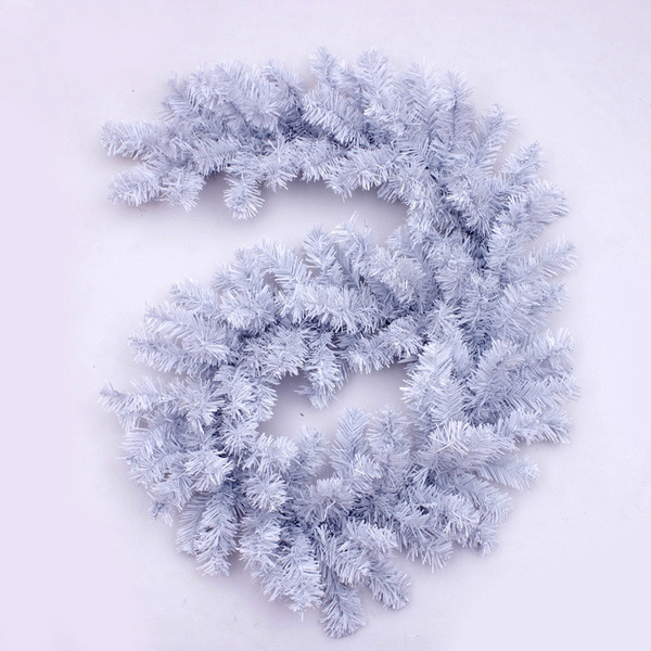 Quality 2.7m Extra Thick Wide White Christmas Tree Garland Wired Swag ... Quality 2.7m Extra Thick Wide White Christmas Tree Garland Wired Swag ...