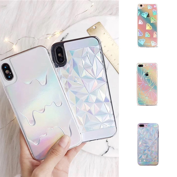 Fashion Laser 3D Melting Ice/diamond Soft Phone Case for IPhone 5/5S/6 ...