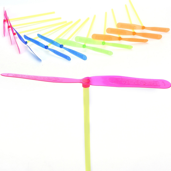 100PCS Plastic Dragonfly Assortment Mini Whirl A Copter Helicopter Gift ...