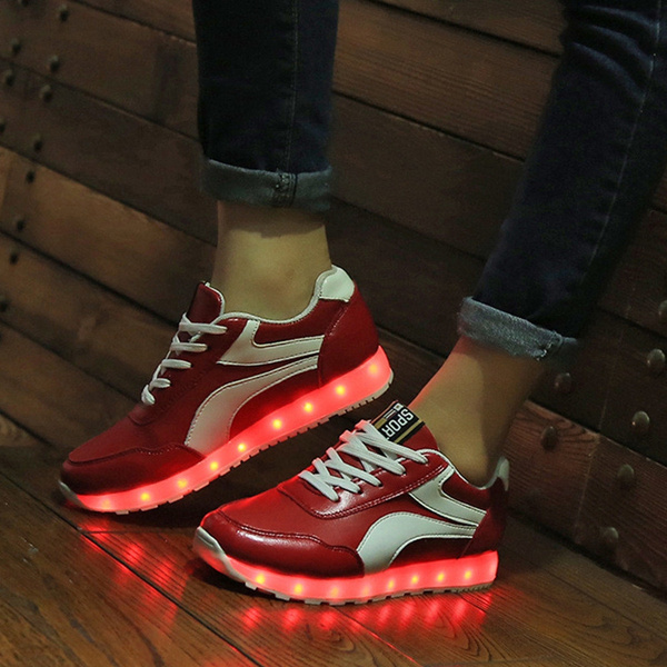 Men Flashing Shoes Party Show Dance Lighting Shoes Glowing Casual ...