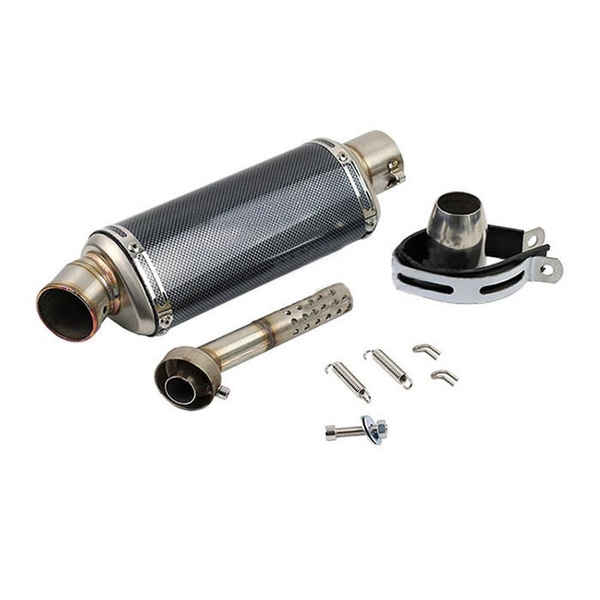 370mm Universal Titanium Motorcycle Silencer Exhaust Muffler Pipe DB ...