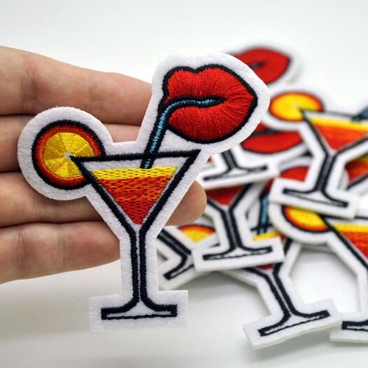 3Pcs Cocktail Patch Iron on For Clothing Cute Cartoon Patch Fabric ...