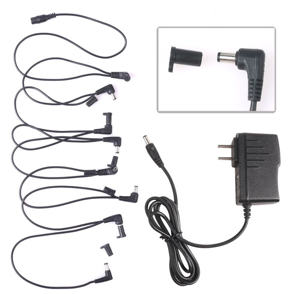 9V 1A Electric Guitar Pedal Power Supply with 8 Ways Effect Pedal Daisy ...