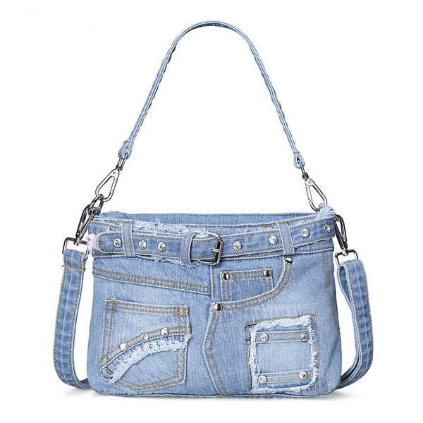 Creative Jeans Denim Women Patchwork Satchel Shoulder Handbag | Wish