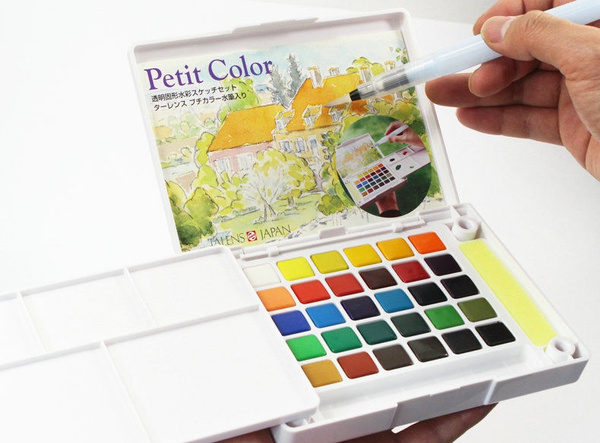 Talens Petit Solid Assorted Transparent Water Colors Field Sketch ...