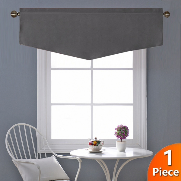 Blackout Kitchen Curtain Valance Rod Pocket Darpes for Kitchen Bedroom ...