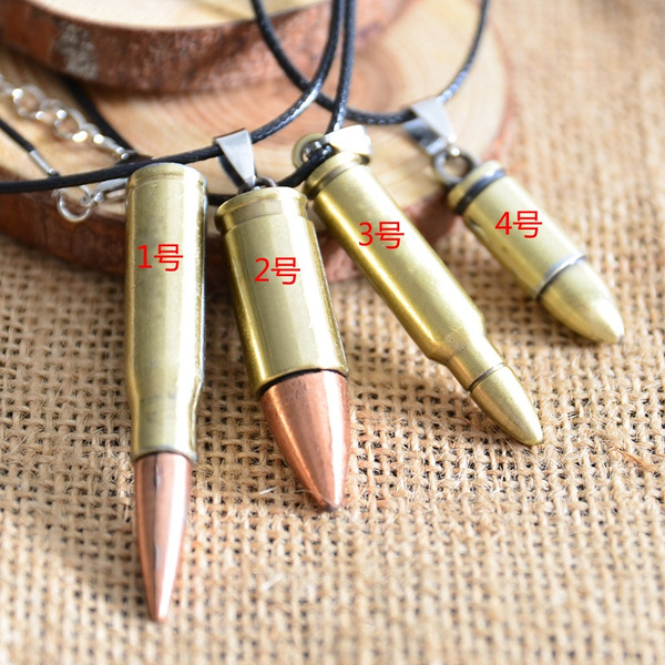 Retro Bullet Necklace Men Bullet Pendant Personalized Gift Fashion ...