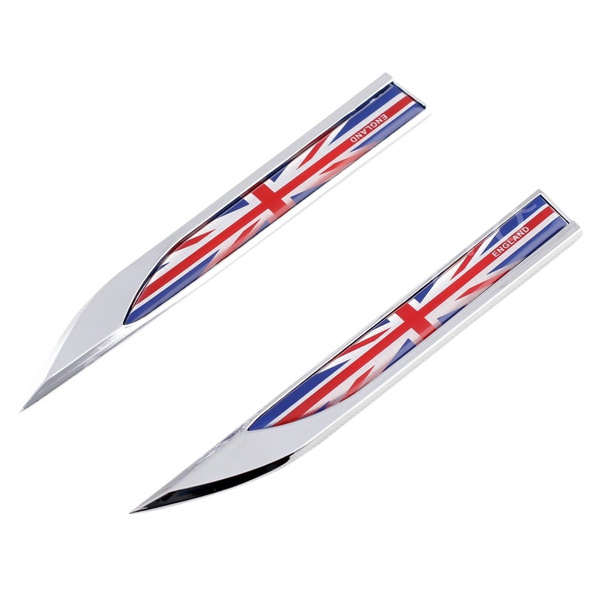 English England UK Flag Car Fender Emblem Badge Symbol Decal Sticker ...