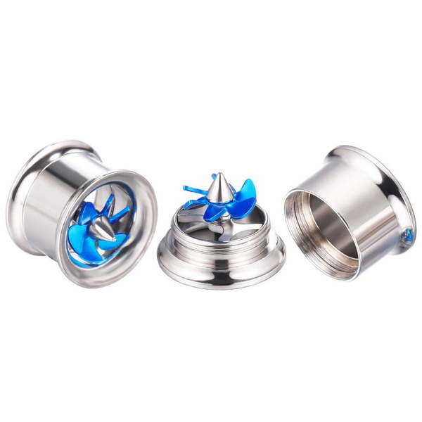 2 Pcs Screw-fix Gauges Propeller Ear Tunnel Plugs Flesh Piercing ...