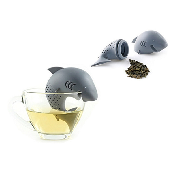 American Shark Shape Tea Infuser Silicone Strainers Tea Strainer ...