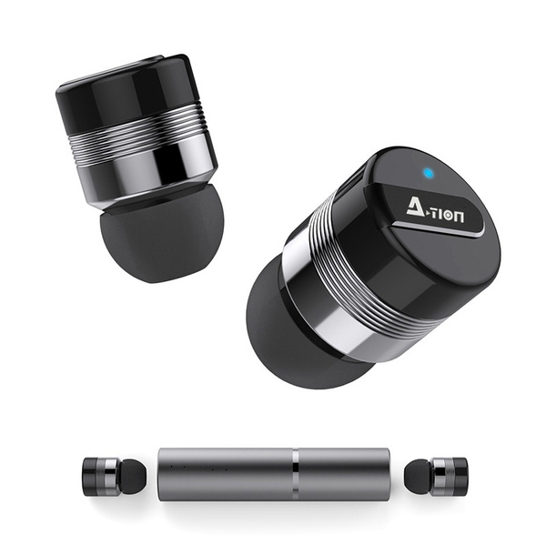 A-tion Stereo Bluetooth Headphones, True Wireless Earbuds w/ Mic ...