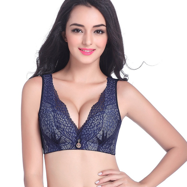 Sexy Lace Push Up Bra Women Lingerie Deep V Bralette Top Embroidery