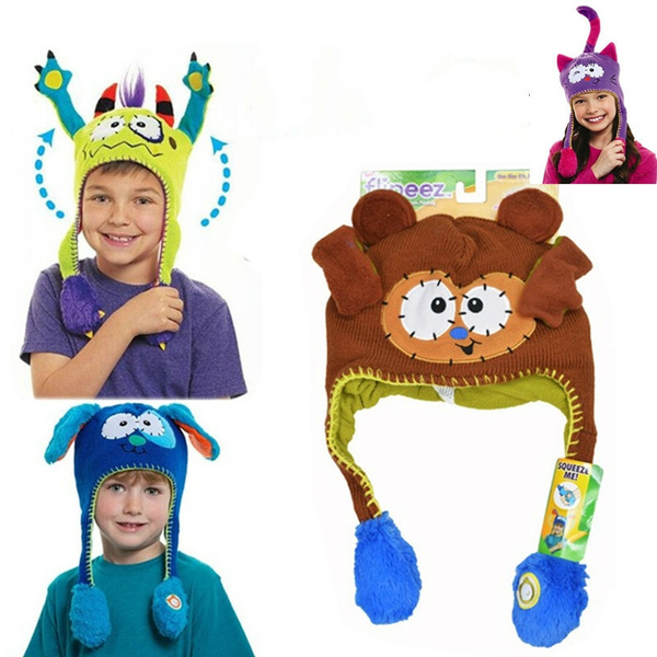 Flipeez Knit Hat Squeeze Action Makes this PUPPY PEEK A BOO Winter Fun ...