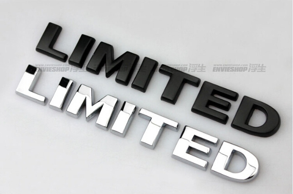 High Quality 3D Metal Sticker Limited Emblem Limited Sticker Black ...