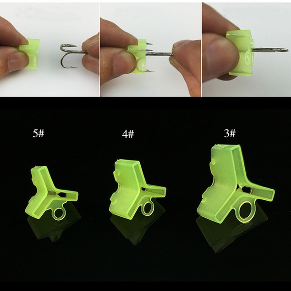 50Pcs Durable Fishing Treble Hooks Jig Covers Case Bonnets Caps ...