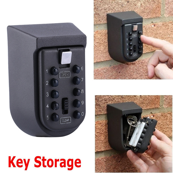 Number Combination Wall Mount Hide Key Storage Box Outdoor Security ...