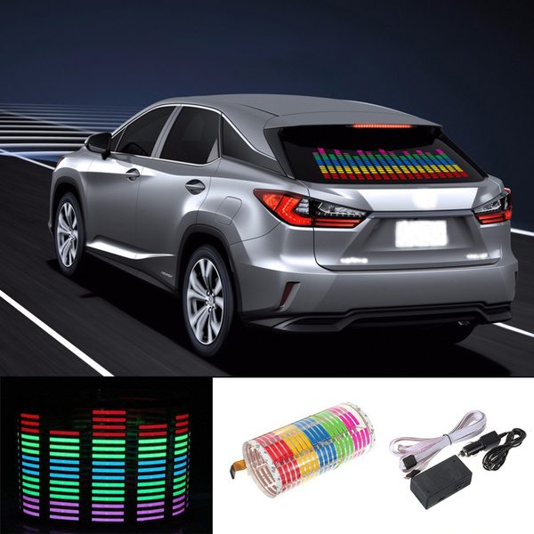 Car Sticker Music Rhythm LED Light Lamp Colorful Flash Sound Activated ...