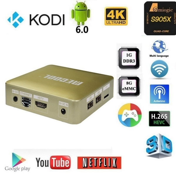 Smart TV Box HM8 4K HDMI Android 6.0 Kodi17.0 Amlogic S905X Quad Core ...