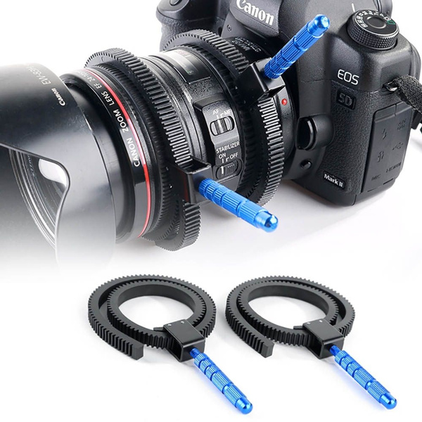2pcs Metal DSLR Camera Follow Focus Gear Ring For Nikon Lens Camcorder ...