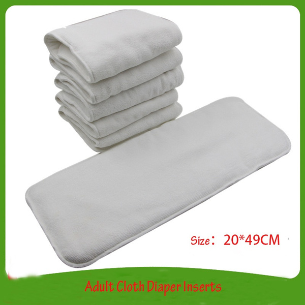 (Pack of 3) Microfiber Inserts Liners for Adults Cloth Diapers ...