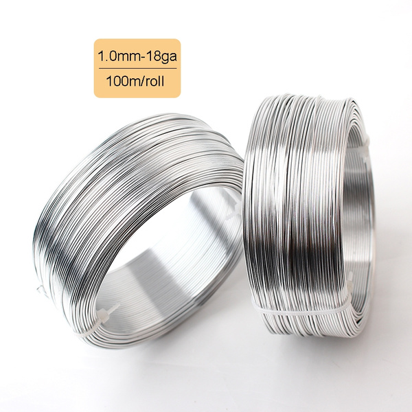 100m 1.0mm 18 Gauge Silver Anodized Aluminum Soft Temper Bright Metal ...