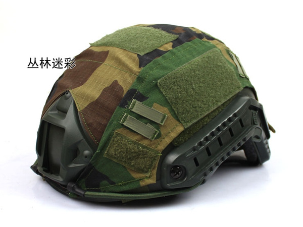 Tactical Series Airsoft Paintball Gear Combat Fast Helmet Cover Jungle ...