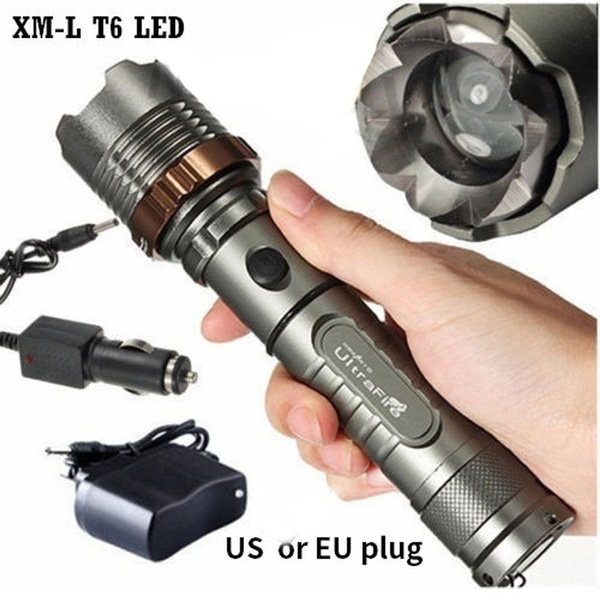 【18650 Battery Included】 Ultra Bright XML LED LED Rechargeable ...