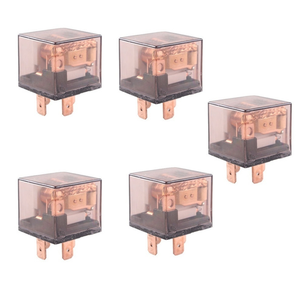 5Pcs Car Automotive Truck 12V 12 Volt DC 80A AMP SPST Transparent Relay ...