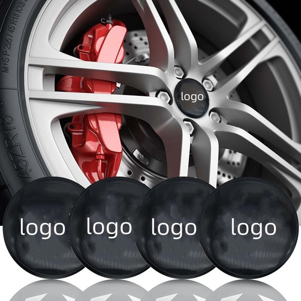 4pcs/lot 56.5mm For Smart Fortwo Sharpread Pearlgrey pure ED Car Emblem ...