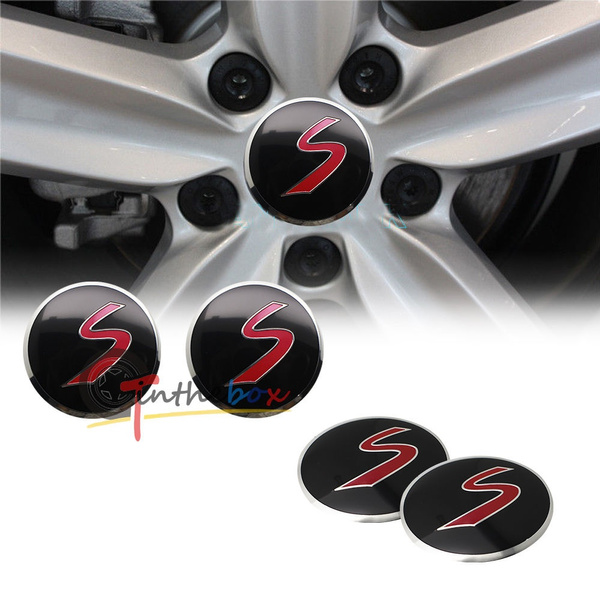 4pcs/lot 56.5mm For S Logo Mini Copper Car Emblem Wheel Center Hub Cap ...