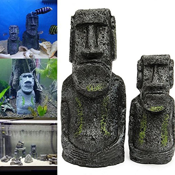 Creativity Roman Easter Island Fish Tank Decoration Furnishing Articles ...