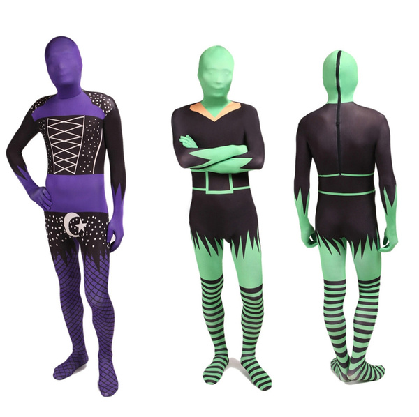1 Pc Unisex Printing Fishnet Stockings Full Body Spandex Zentai Morph ...