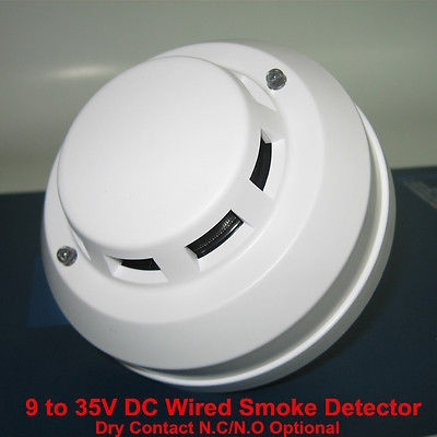 4-Wired Smoke Detector DC12V 24V NC / NO High Sensitive Fire Alarm ...