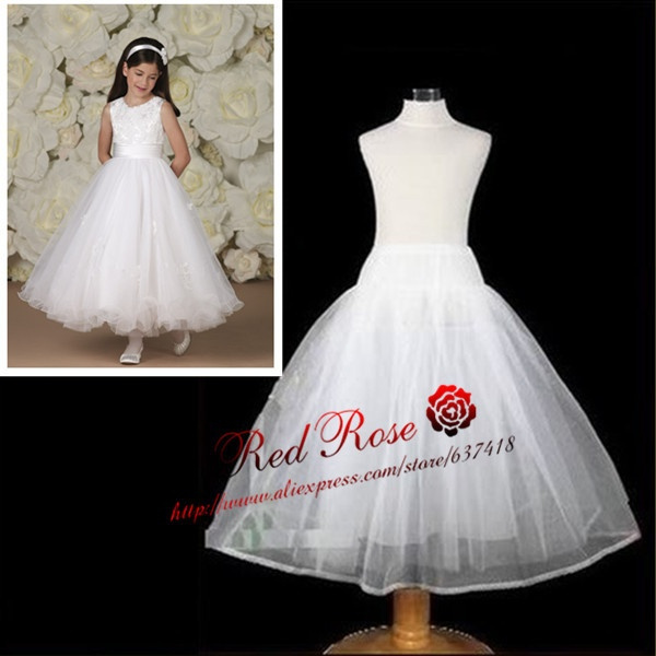 2017 Long Crinoline Underskirt Petticoat for Kids Flower Girl Dress ...