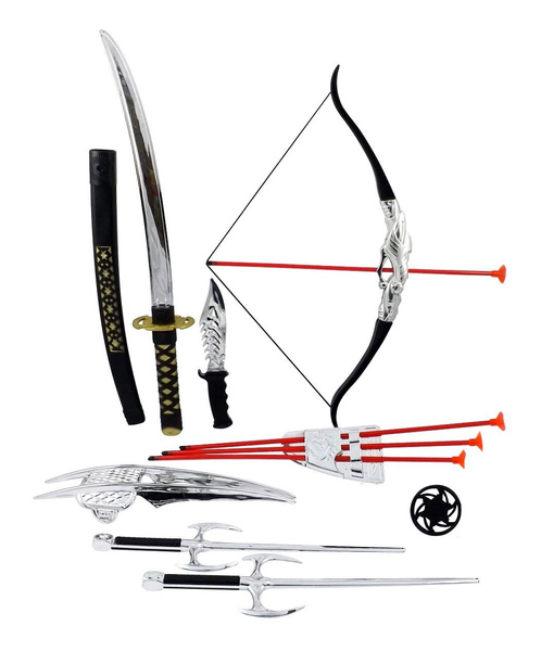 Ninja Warrior Bow & Arrow Archery Set for Kids with Katana Sword and ...