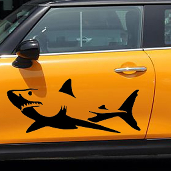 Reflective Personality Shark Door Stickers Car Stickers Car Body Car ...