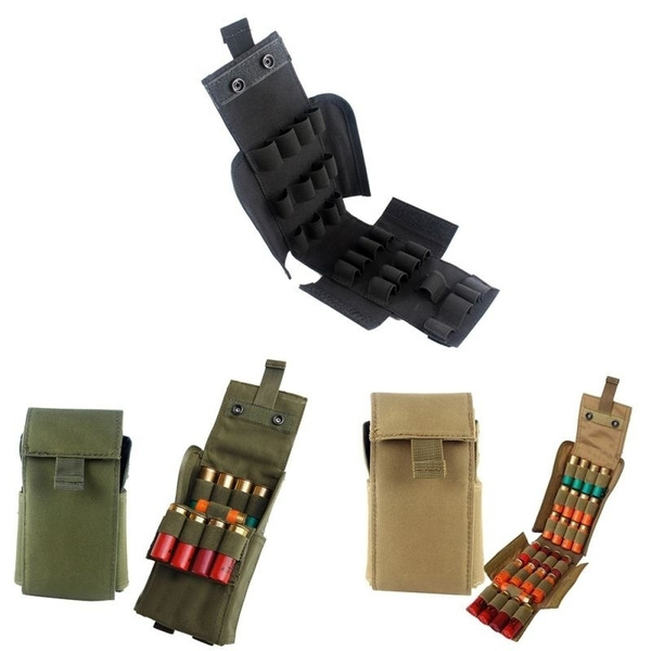 Tactical 12G Ammo Holder Shotgun Sling Molle 25 Round Reload Magazine ...