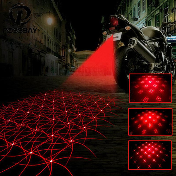 Universal Waterproof Rear Motorcycle Fog Lights Laser Tail Warning ...