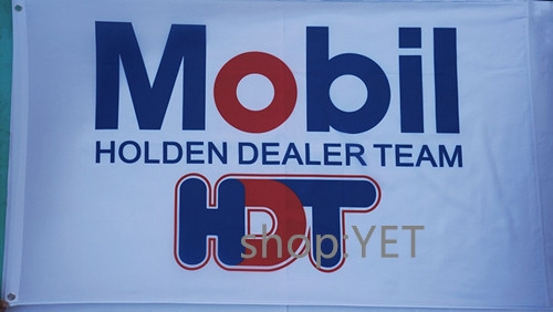 White Mobil Holden Dealer Team Flag 3X5ft Durable polyester HDT flags ...